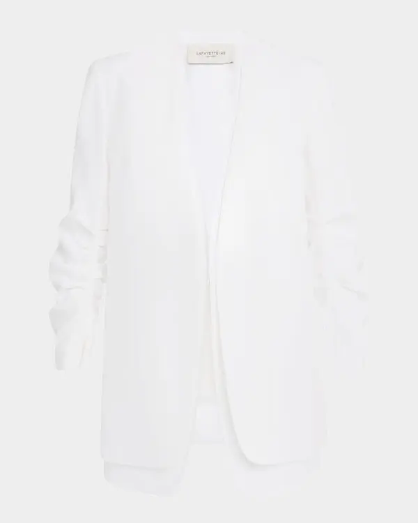 Lafayette 148 New York Layered Blazer With Pleated Sleeves