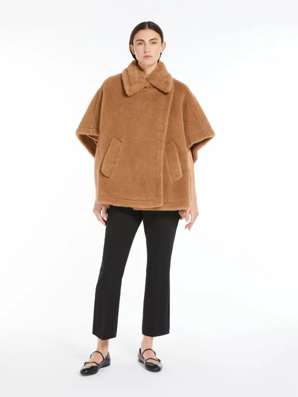 Max Mara Teddy Fabric Cape - Camel