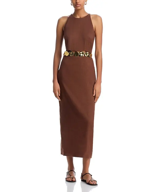 Veronica Beard Isla Open Midriff Dress - Light Chickory Dove
