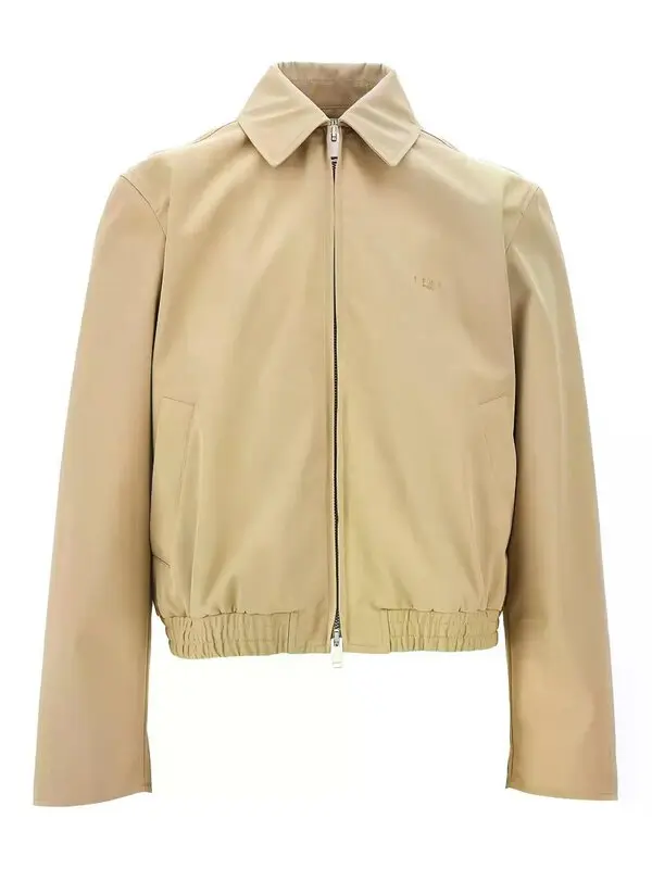 1989 STUDIO Logo-embroidered Bomber Jacket - Neutrals