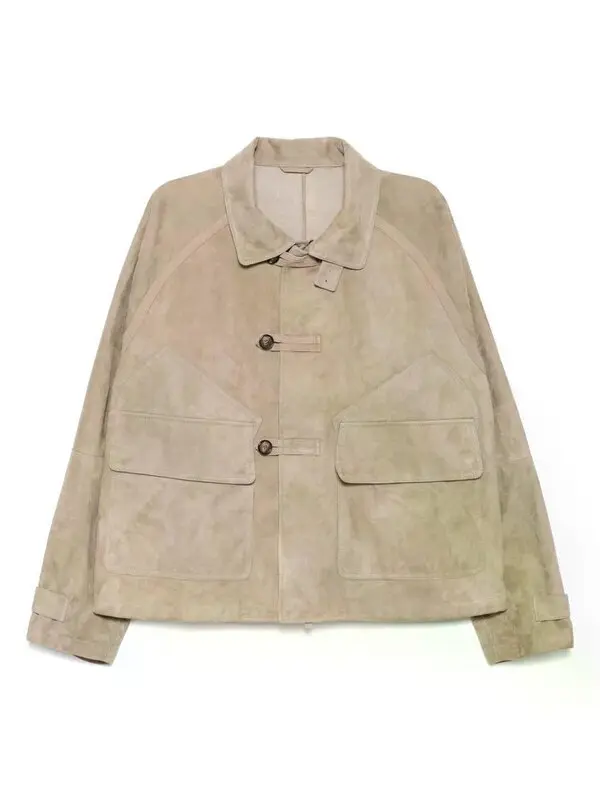 Giorgio Armani Suede Jacket - Neutrals