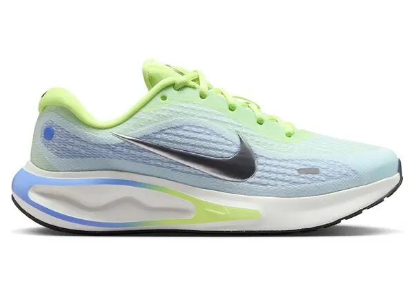 Nike Journey Run Metallic Silver Sneakers - Light Lemon Twist/glacier Blue/royal Pulse