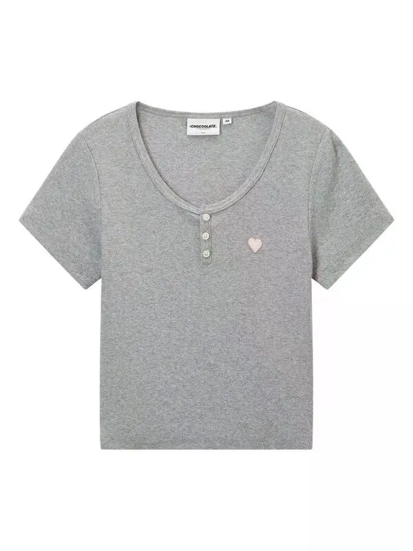 CHOCOOLATE Fine-ribbed T-shirt - Grey