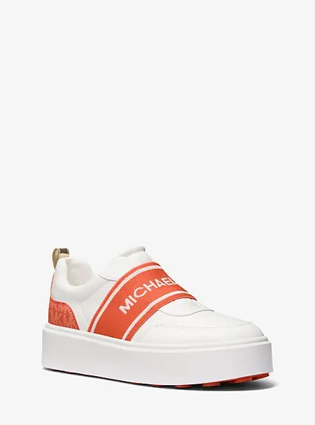 Michael Kors Romey Logo Platform Sneakers - Red