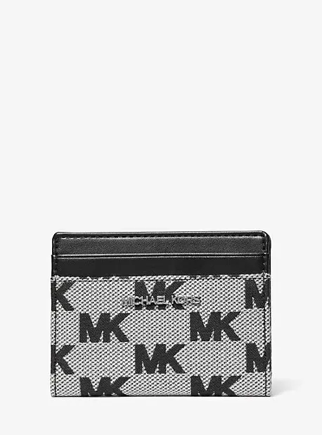 Michael Kors Cooper Logo Jacquard Bi-fold Wallet - Black