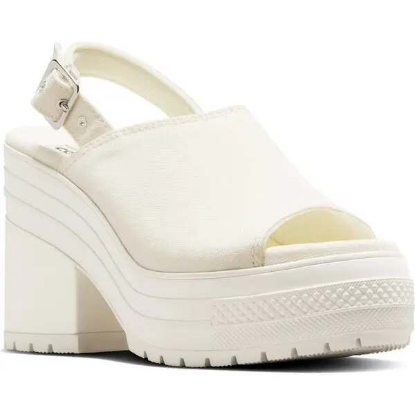 CONVERSE Chuck 70 De Luxe Heel Slingback Sandal - Egret/ Egret/ Egret
