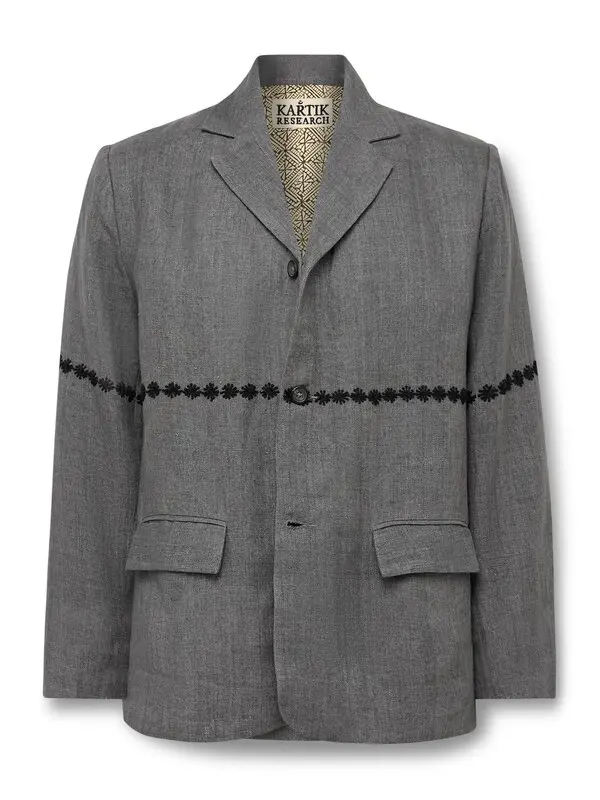KARTIK RESEARCH Embroidered Linen Blazer