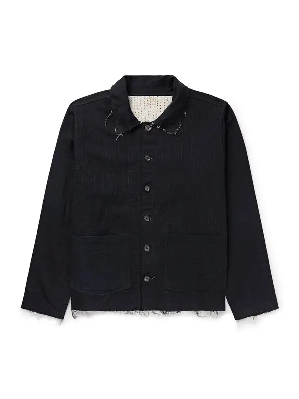 KARTIK RESEARCH Reversible Embroidered Cotton-voile Jacket