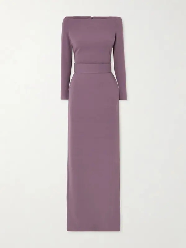 Solace London Sabina Off-the-shoulder Maxi Dress - Purple