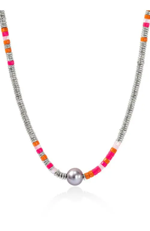 John Hardy Heishi Pearl And Bead Necklace - Silver/ Pink