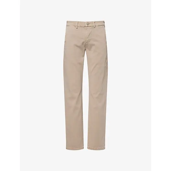 7 For All Mankind Slimmy Lux Performance Tapered-leg Stretch-cotton Blend Trousers