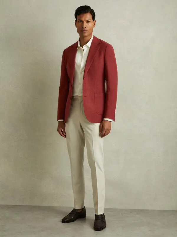 REISS Attire Single-breasted Wool Blend Blazer Slim Fit