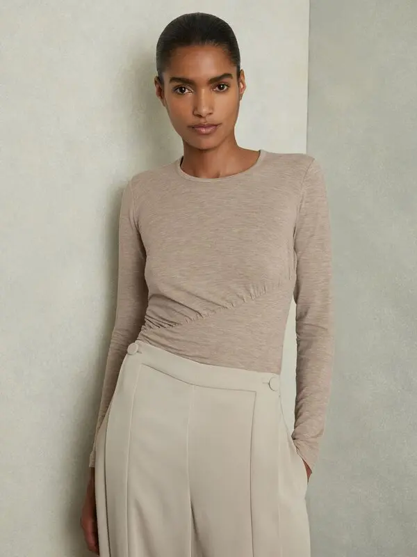 REISS Ana Marled Asymmetric Top