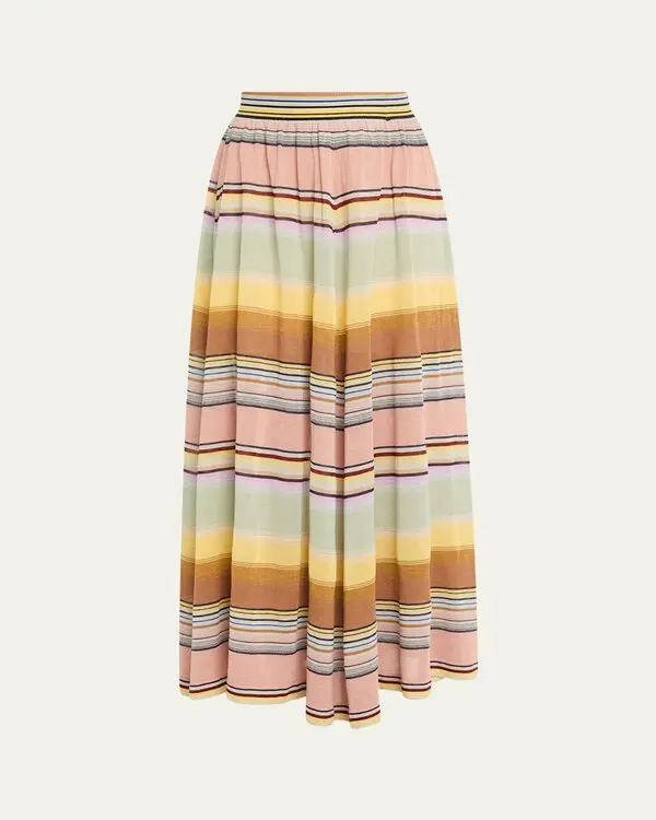 Zimmermann Coco Circle Maxi Skirt - Stripe