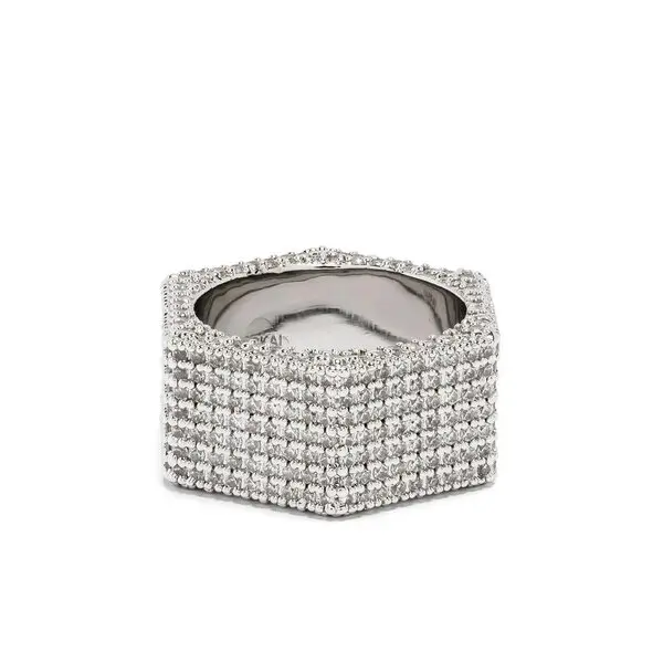 DARKAI Tone Pavé Ring - Silver
