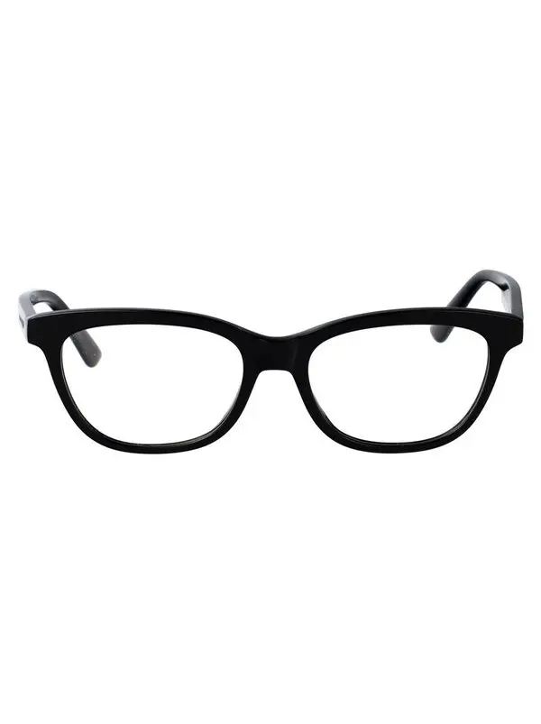 Alexander McQueen Optical Frame Am0461o - 001 Black Black Transparent