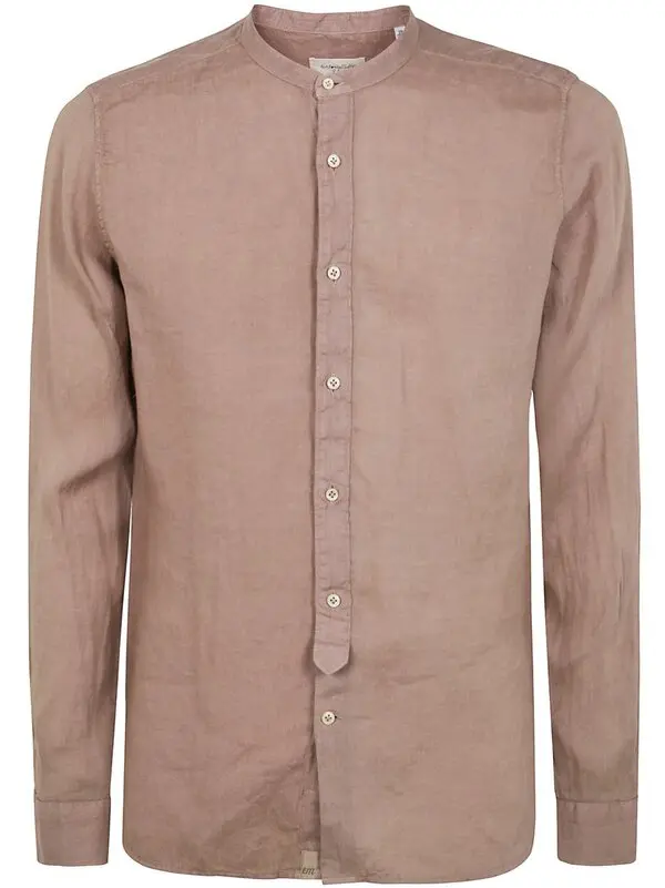 TINTORIA MATTEI 954 Guru Neck Linen Shirt