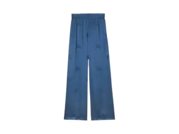 Burberry Alex Silk Logo Pattern Trousers