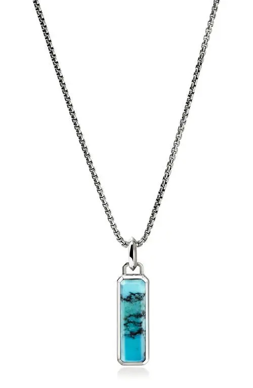 John Hardy Sterling Silver Modern Talismans Pendant - Silver/ Turquoise
