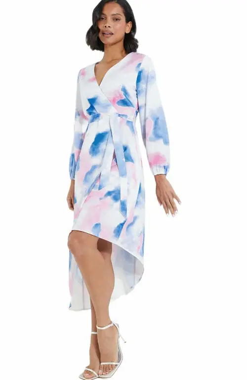 QUIZ Satin Wrap Dress
