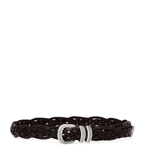 Brunello Cucinelli Woven Leather Belt - Brown