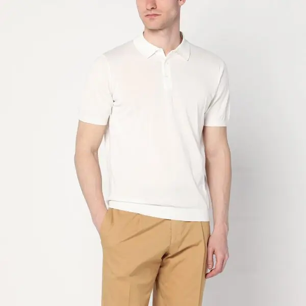 DRUMOHR Milky Polo Shirt In Cotton - White