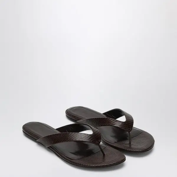 Le Monde Beryl Leather Flip Flops