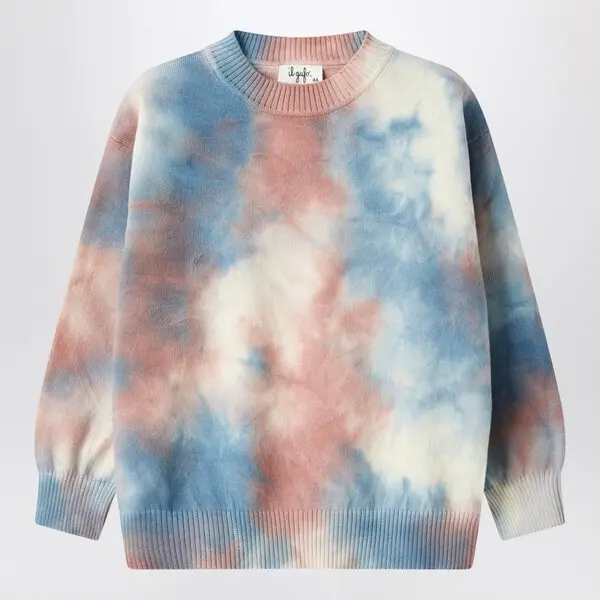 IL GUFO Tie-dye Print Cotton Sweater
