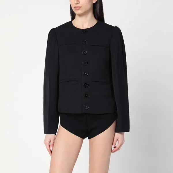 NAMACHEKO Regiment Jacket In Silk Blend - Black