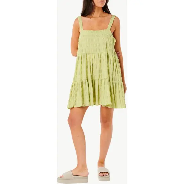 Rip Curl Cala Nights Seersucker Tiered Sundress