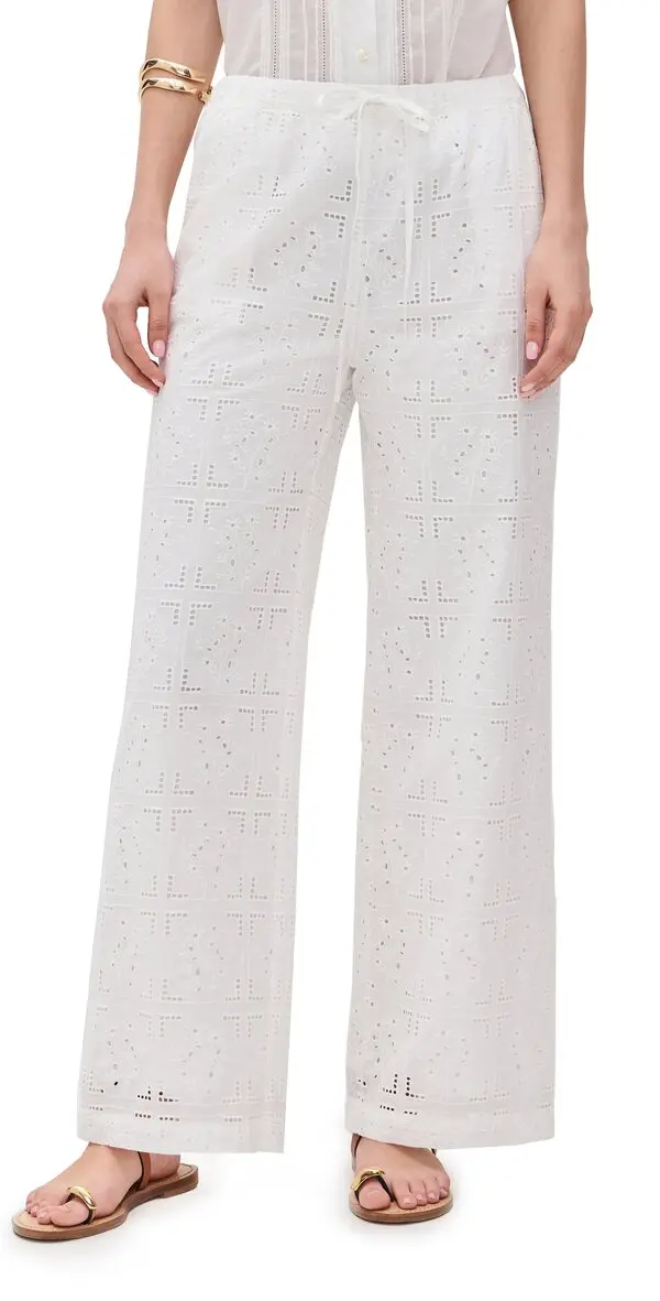 Birds Of Paradis Vera Wide Leg Pants - Handkercheif Eyelet