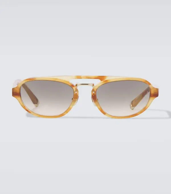 Brunello Cucinelli Tortoiseshell Browline Sunglasses