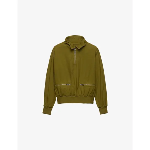 Prada Logo-embellished Pull-on Cotton Jacket