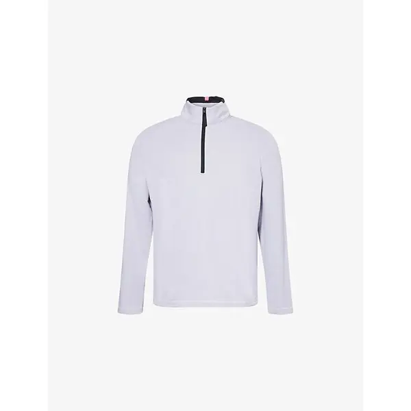 G/fore Stretch-woven Quarter-zip Sweatshirt - Light Grey Melange