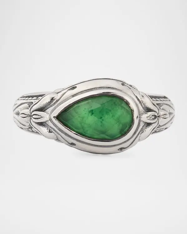 Konstantino Ivy Rock Crystal And Mother-of-pearl Triplet Ring