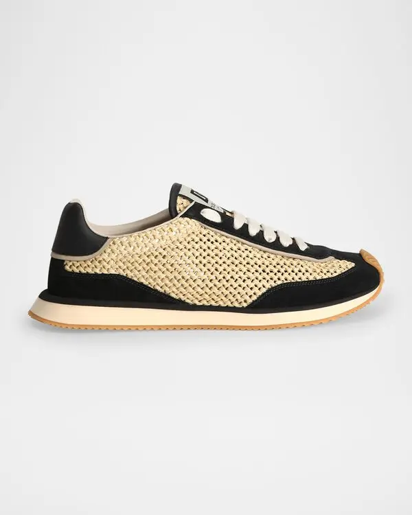 Dolce & Gabbana Dg Woven Runner Sneakers - Beige/black