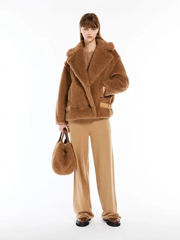 Max Mara Teddy Fabric Biker Jacket