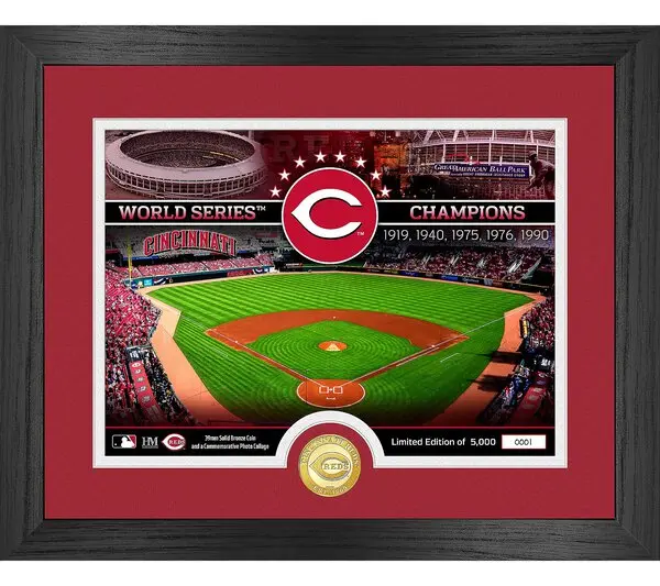 HIGHLAND MINT Cincinnati Reds Bronze Coin Stadi M Photo Mint