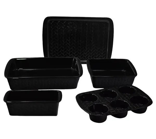 TEMP-TATIONS As Is Carved Willow 5-pcessential Bakeware Set