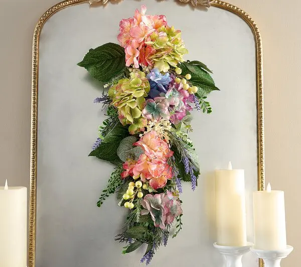 VALERIE PARR HILL As Is 24' Shades Of Spring Hydrangea Teardrop Valerie