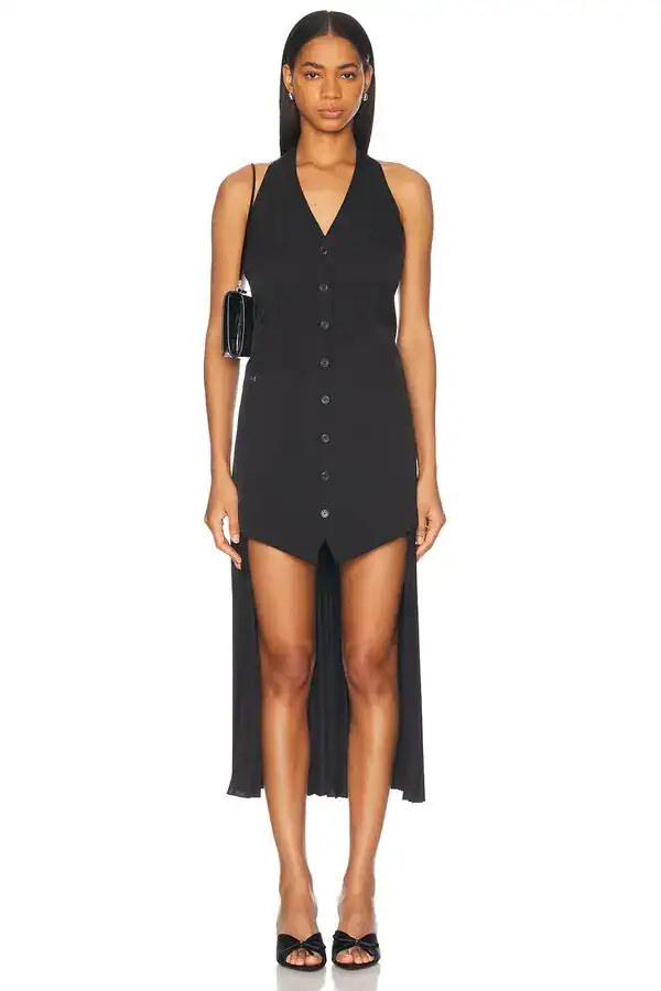 Helmut Lang Halter Vest Dress In Black - 54% Off | Editorialist