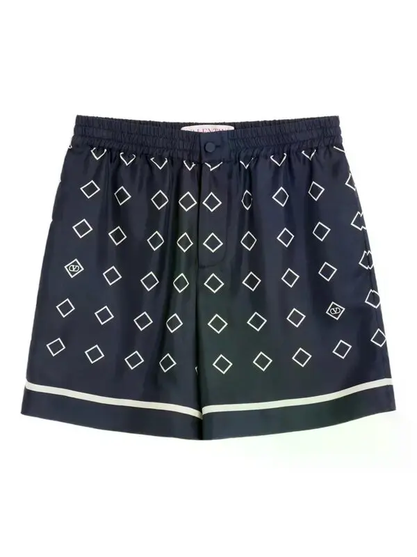 Valentino Garavani Opticool-print Twill Bermuda Shorts