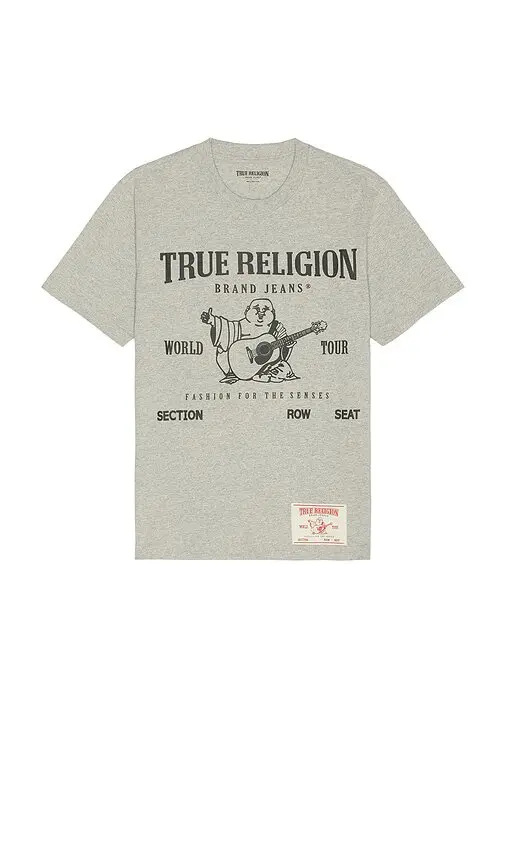 True Religion Srs Graphic Tee In Grey