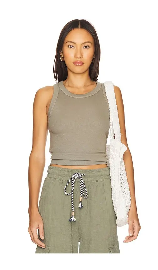 Sundry High Crew Tank Top - Fern