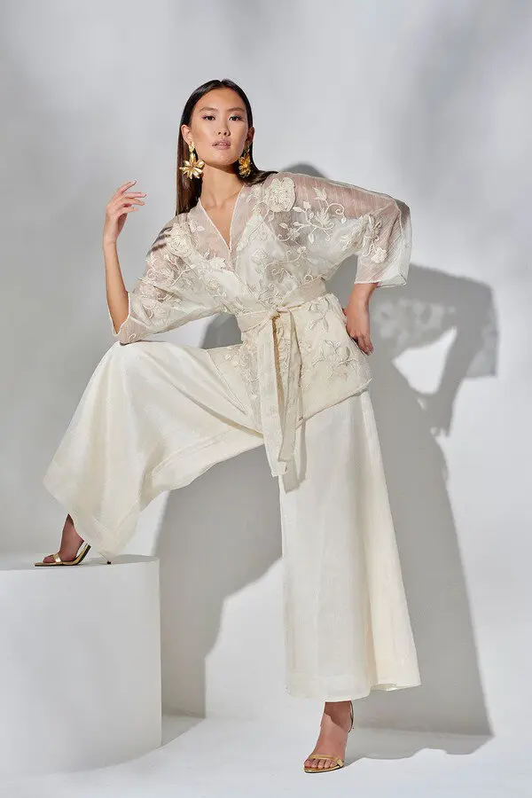 Natori Couture Piña Palazzo Pants