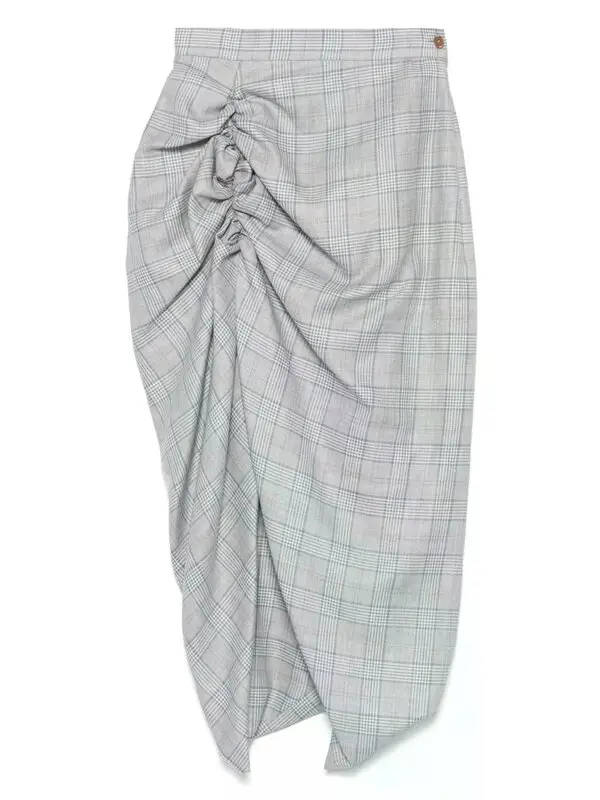 VIVIENNE WESTWOOD Side Panther Midi Skirt - Blue