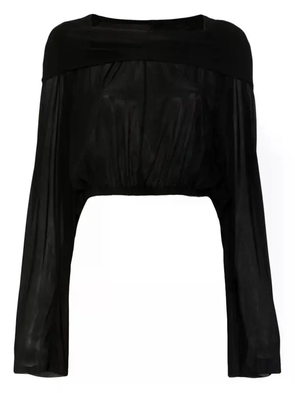 Rick Owens Cropped Hooded Blouse