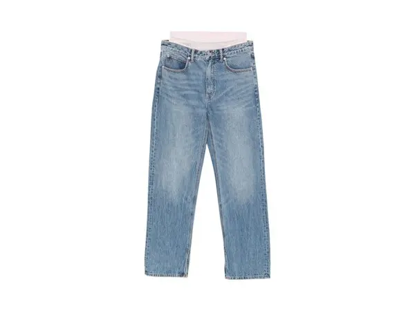 Alexander Wang Slit Hem Jean With Hotfix Mesh