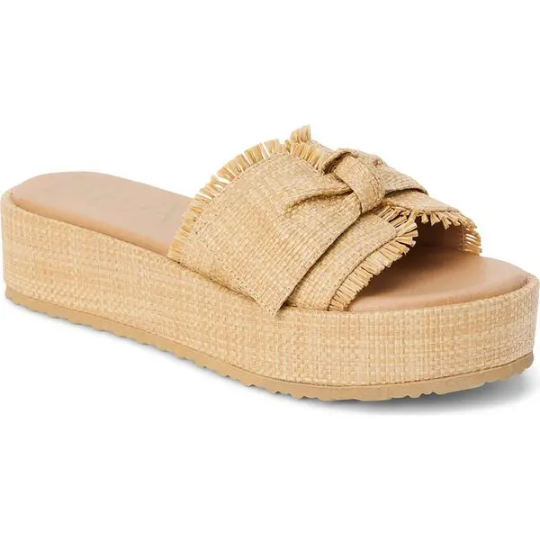 Matisse Sunda Platform Slides - Tan