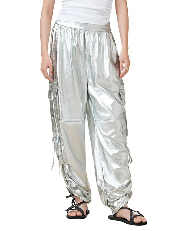 All Saints Kaye Cargo Pants - Metallic Silver